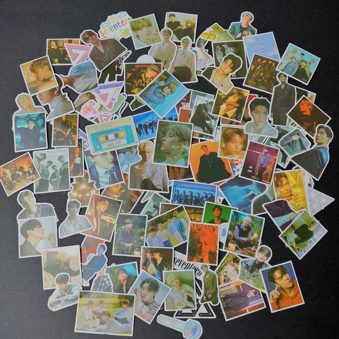 SEVENTEEN STICKERS, 107 Assorted Seventeen Attacca Stickers, Seventeen ...