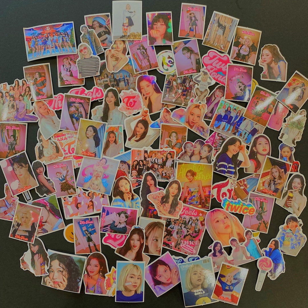 TWICE STICKERS, 93 Assorted Twice the Feel Stickers, Twice Waterproof ...
