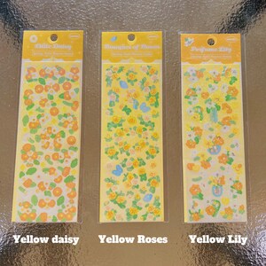 Flower POLCO STICKERS, Holographic Flower Stickers, KPOP Polco Deco ...