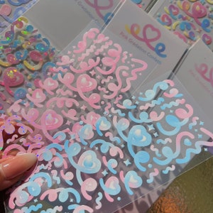 Colorful Confetti Polco Stickers, Holographic Confetti Stickers, Kpop ...