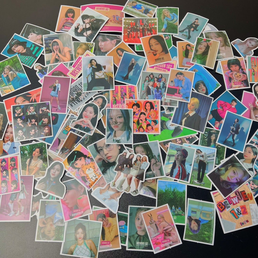 TWICE STICKERS, 95 Assorted Twice Betweeen 1 & 2 Stickers, Twice ...