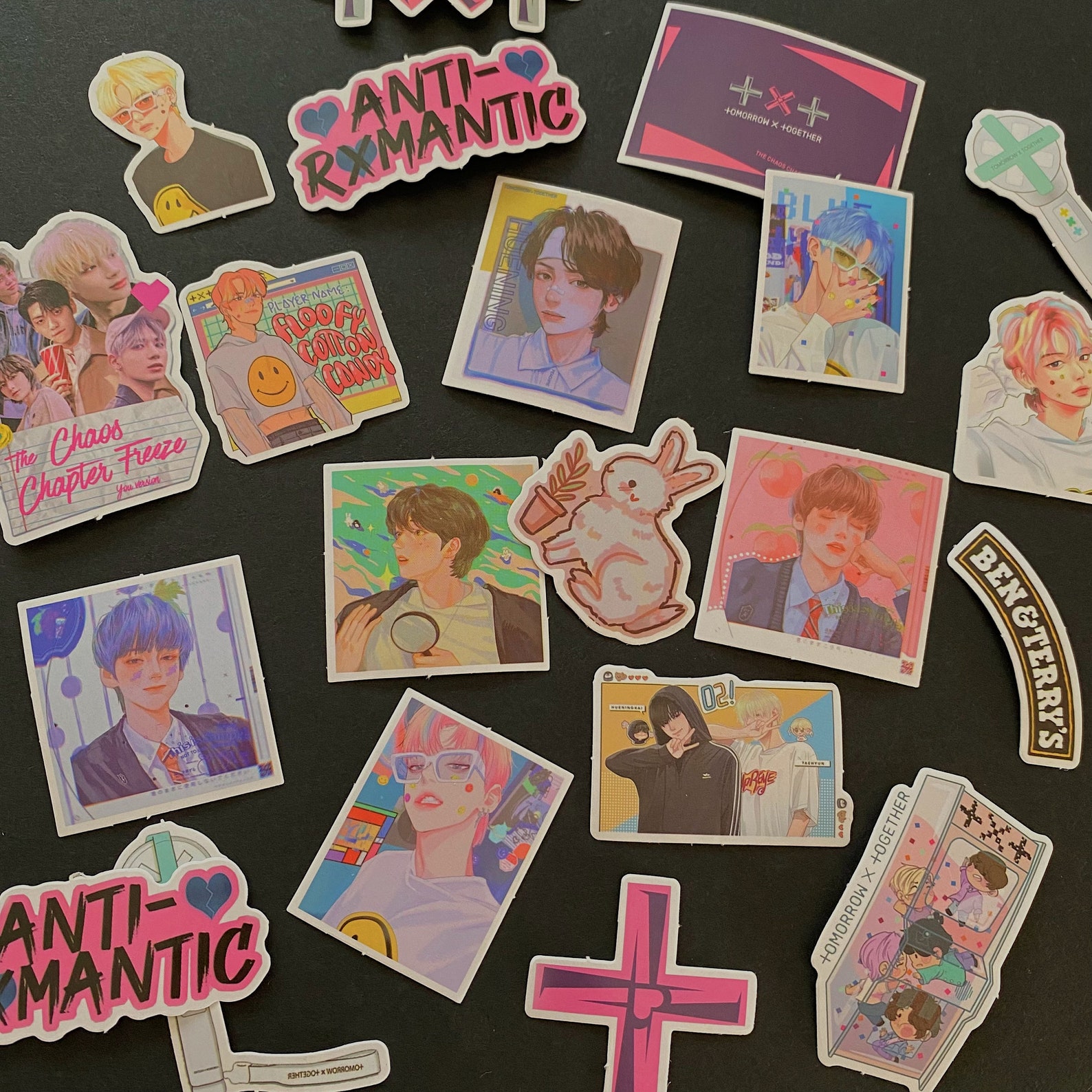 TXT STICKERS 93 Assorted TXT Waterproof Stickers Tomorrow X - Etsy