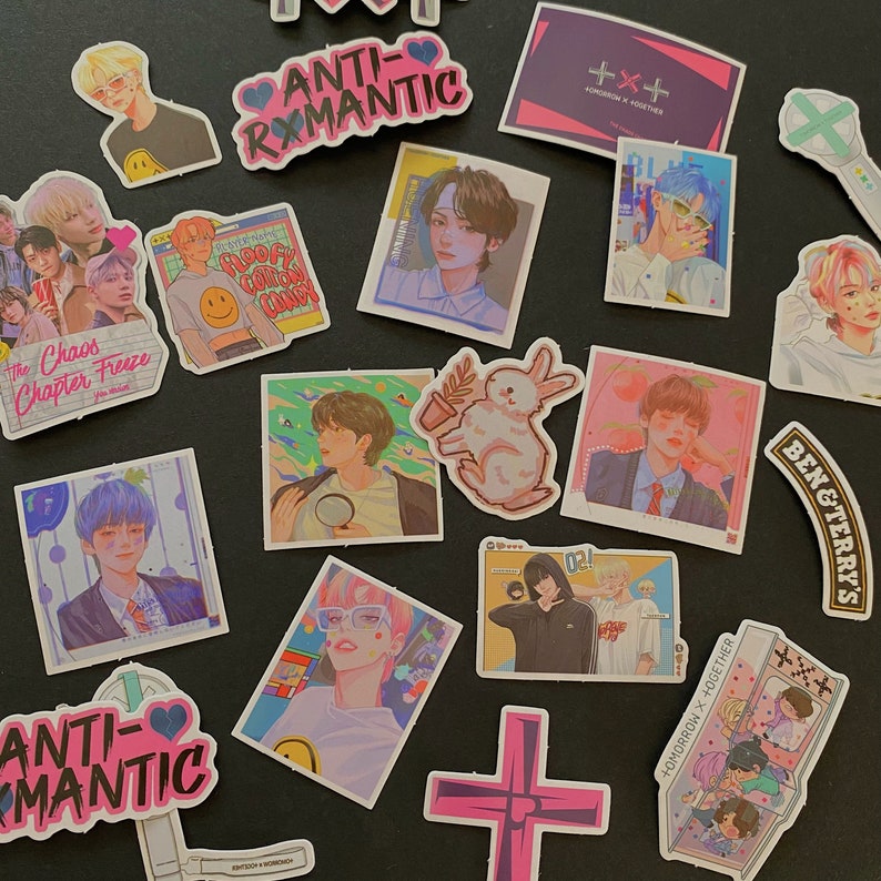 TXT STICKERS 93 Assorted TXT Waterproof Stickers Tomorrow X - Etsy