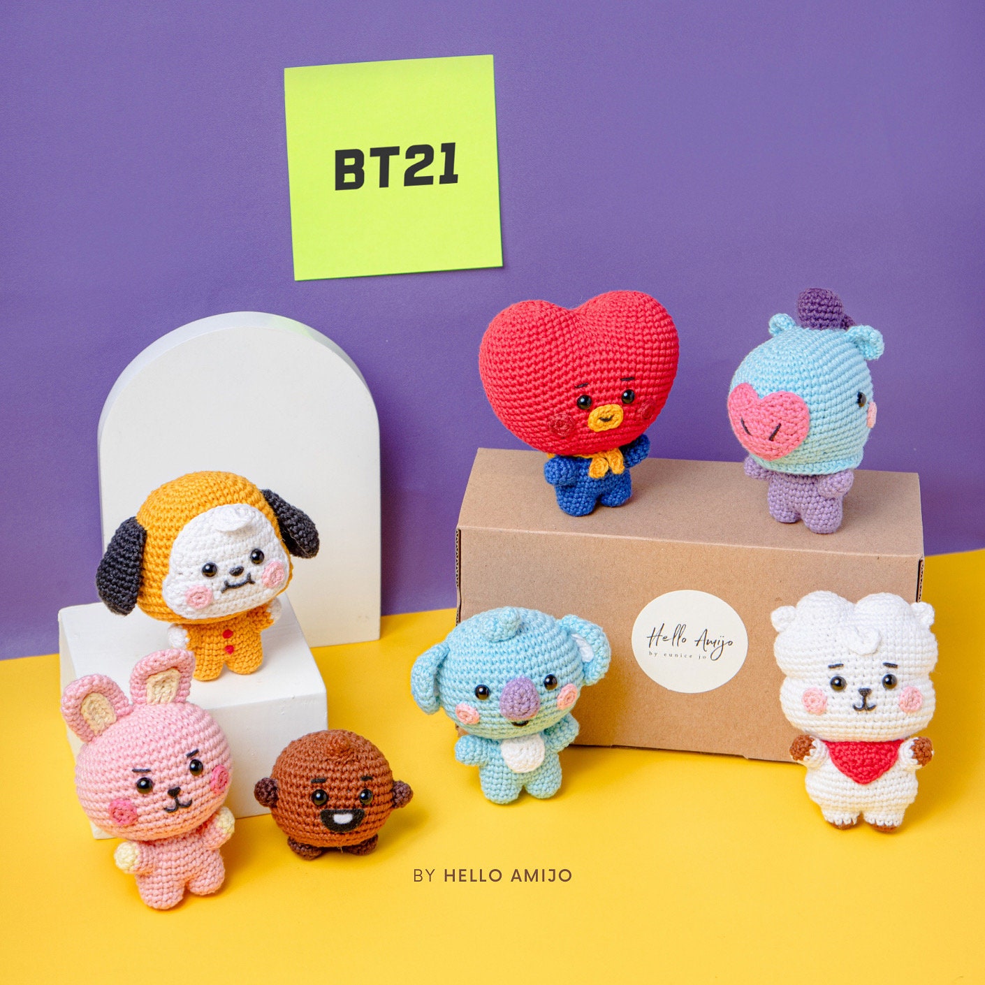 Baby COOKY BT21 Amigurumi Crochet Pattern PDF - Etsy