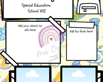 EDITABLE Neutral Meet the Teacher Template Minimalists Meet - Etsy