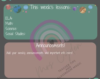 Science Themed Meet the Teacher Template - Etsy