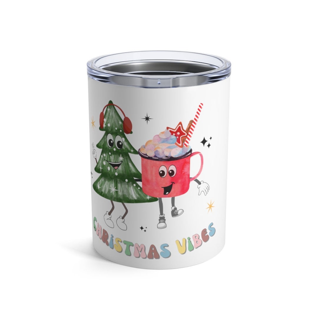 Christmas Vibes Cup, Cute Christmas Tumbler, Christmas Cup Gift ...
