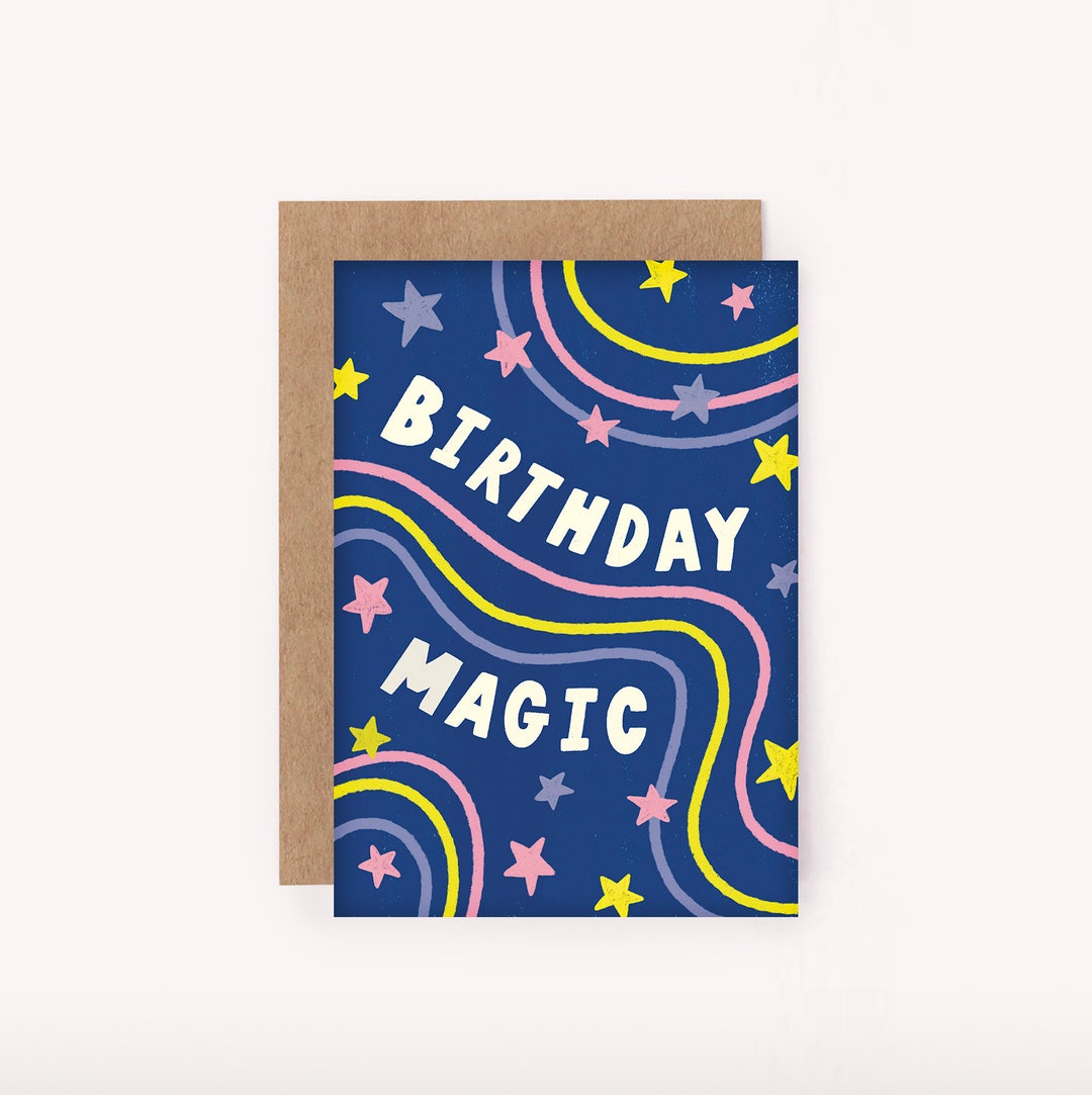 Birthday Magic MINI Card Mini Birthday Card Magical Birthday Card Cute ...