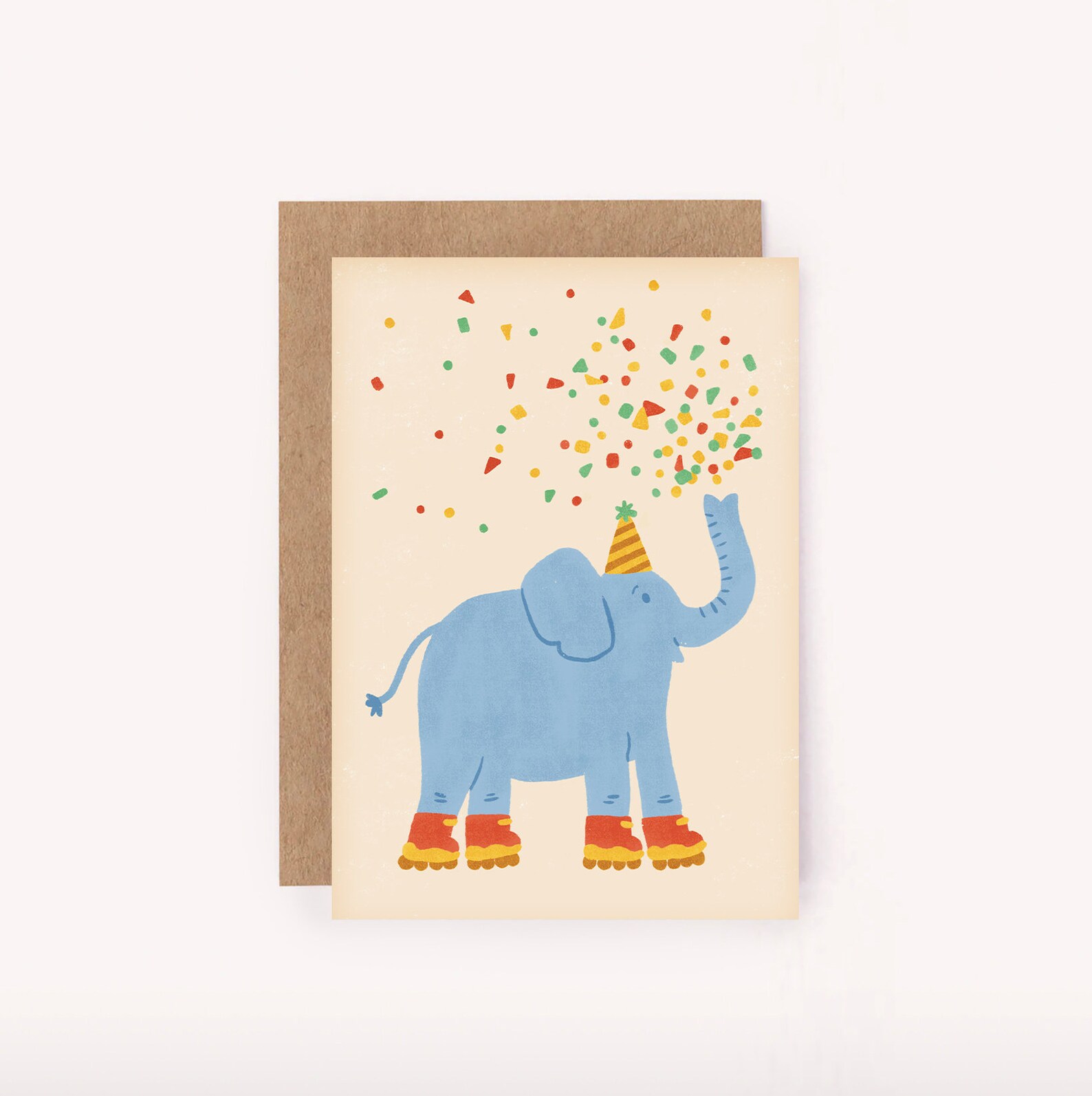 Elephant Mini Card Illustrated Cute Card Kids Mini Birthday Card Fun ...