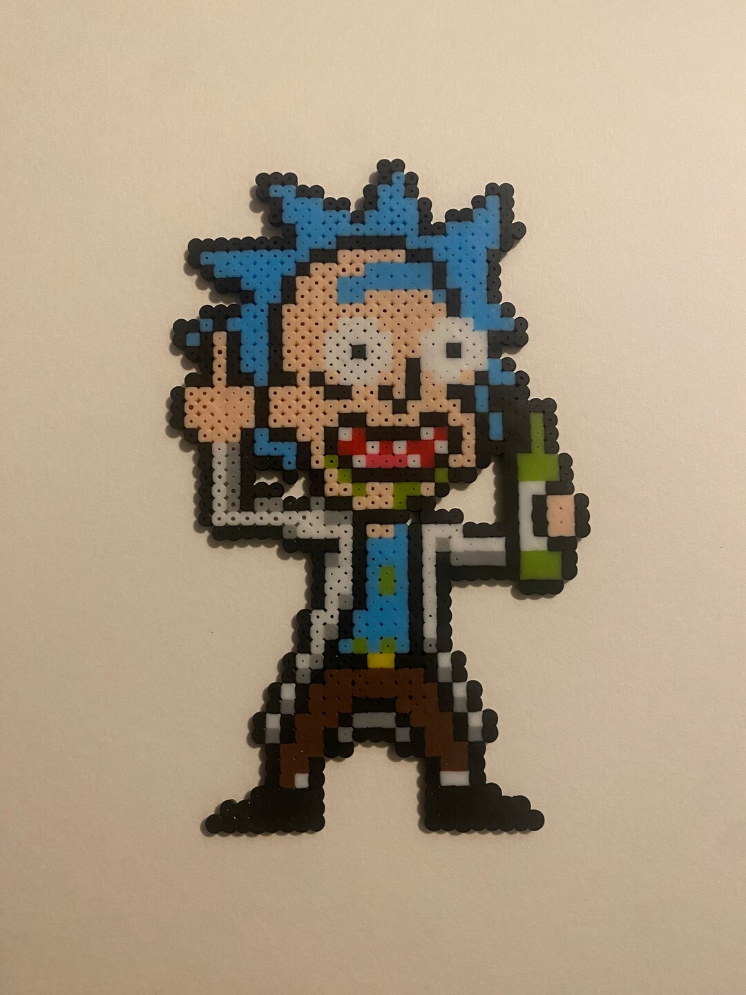 Perler Bead Rick, Rick and Morty, Perler Beads, Fuse Beads, Pixel Art ...