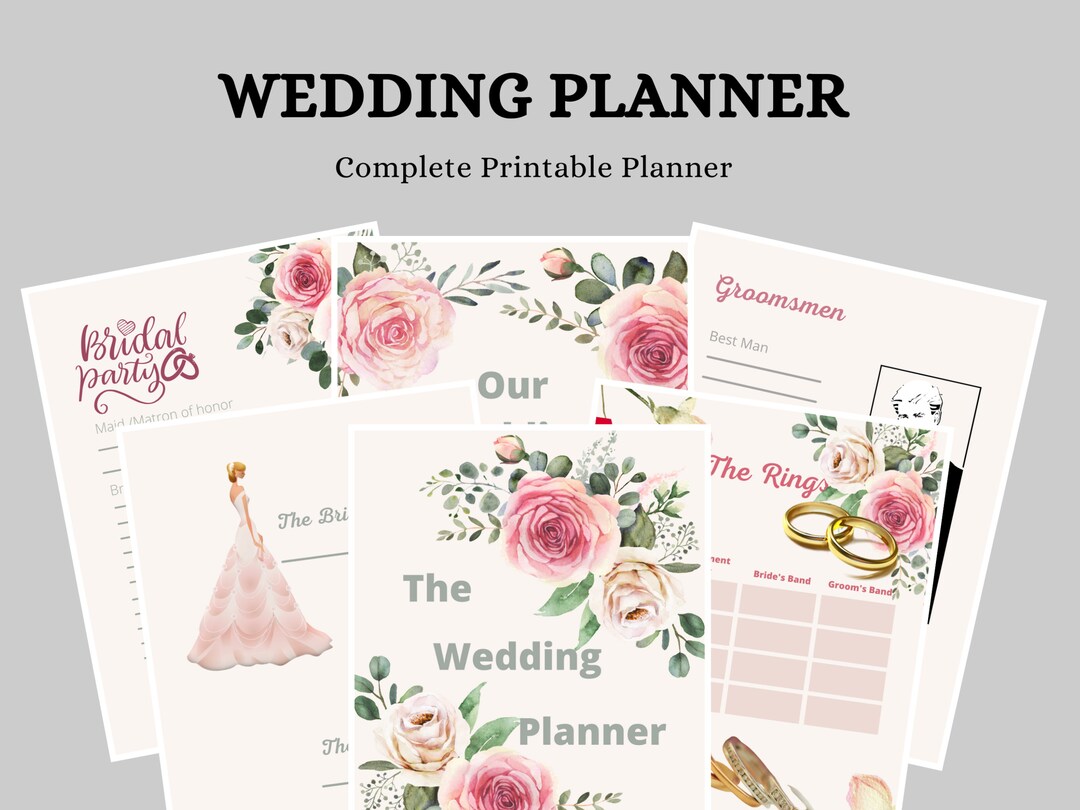 Printable Wedding Planner, Printable Wedding Book, Printable Wedding ...