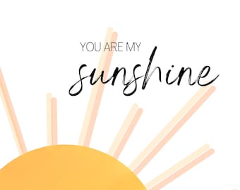 You Are My Sunshine Space Planets Digital Artwork Nursery Baby Blue ...