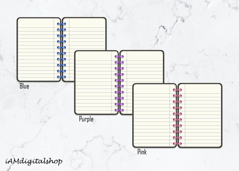 Digital Binder Rings, Digital Planner Rings, Metallic, Realistic ...