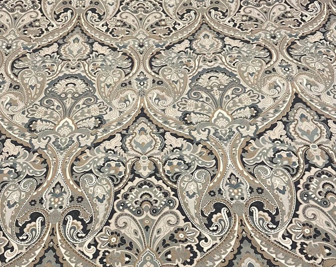 Pottery Barn Duvet Cover FULL QUEEN Mackenna Paisley Cotton Blue Gray ...