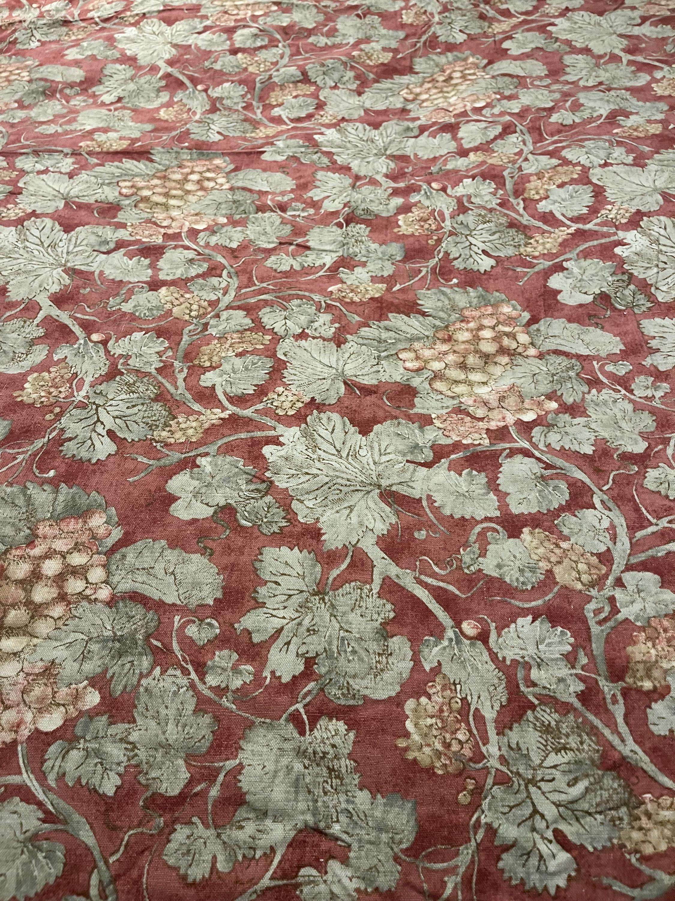 Peacock Alley Duvet Cover FULL QUEEN Sonoma Grapevine Rust Green Cotton ...