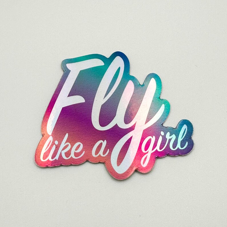 Fly Like a Girl Sticker - Female Pilot Gift - Etsy
