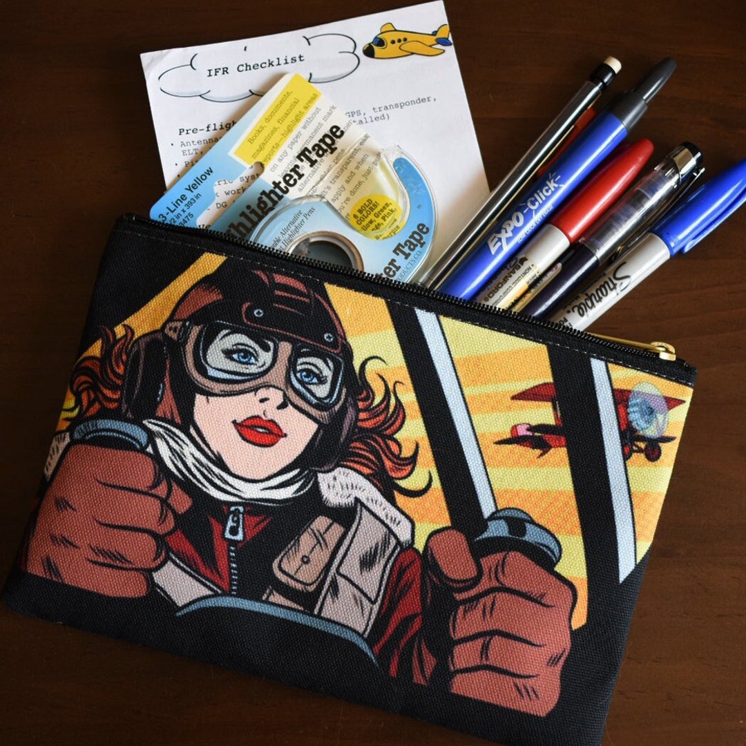 Fly the Plane Zippered Accessory Pouches for Pilots and Aviation ...