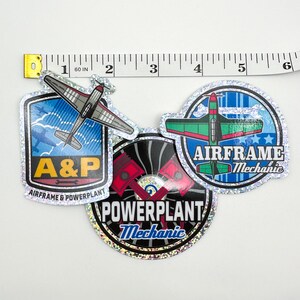 A&P Airframe Powerplant Mechanic Glitter Sticker - Etsy