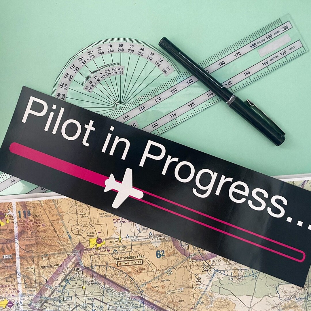 Pilot in Progress - Bumper Sticker - Gift for Student Pilot - Etsy