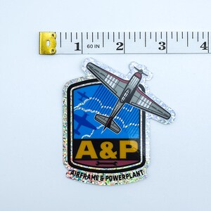 A&P Airframe Powerplant Mechanic Glitter Sticker - Etsy