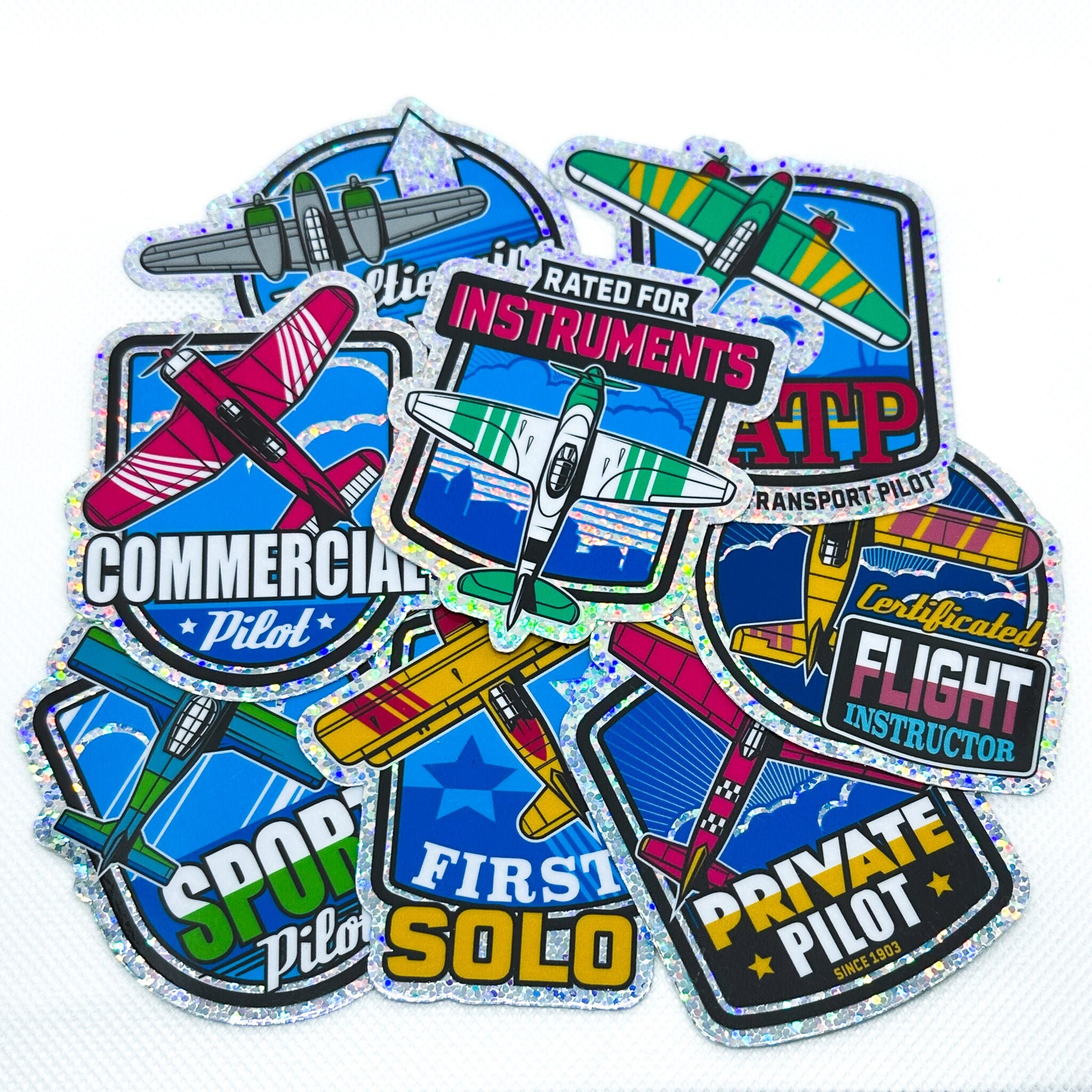 A&P Airframe Powerplant Mechanic Glitter Sticker Set of Three - Etsy