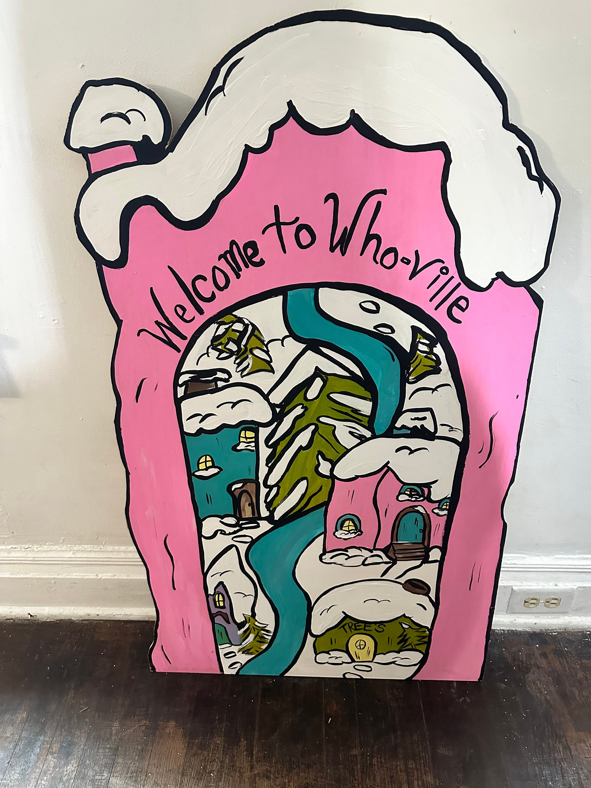 Welcome to Who-vile 3 Foot Tall Sign - Etsy
