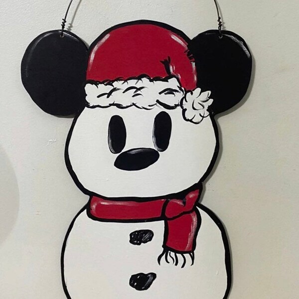 Mickey Snowman Svg - Etsy