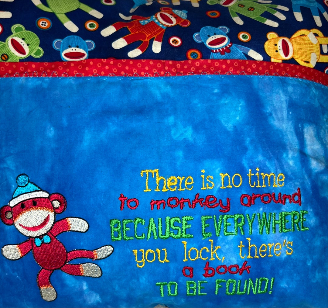 Sock Monkey Reading Pillow - Etsy
