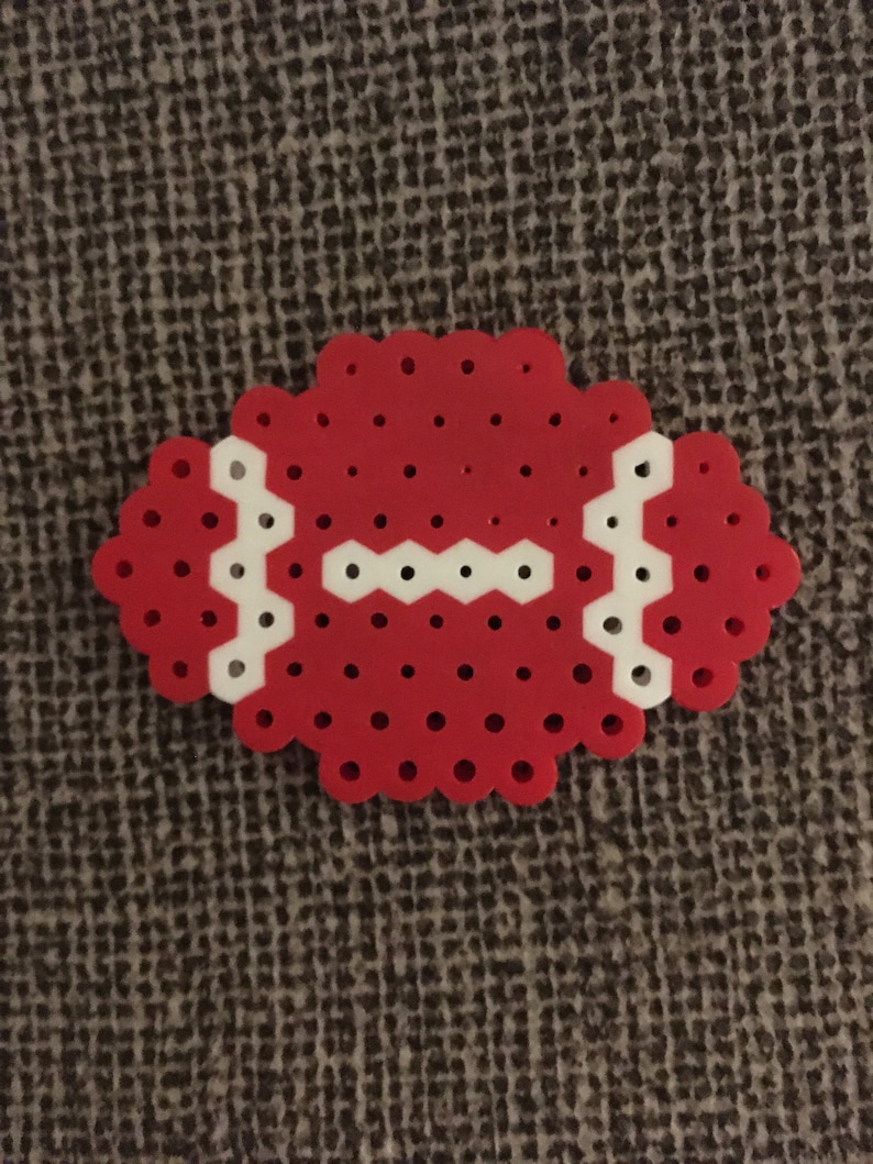 Football Perler Bead Keychain / Bag Clip - Etsy