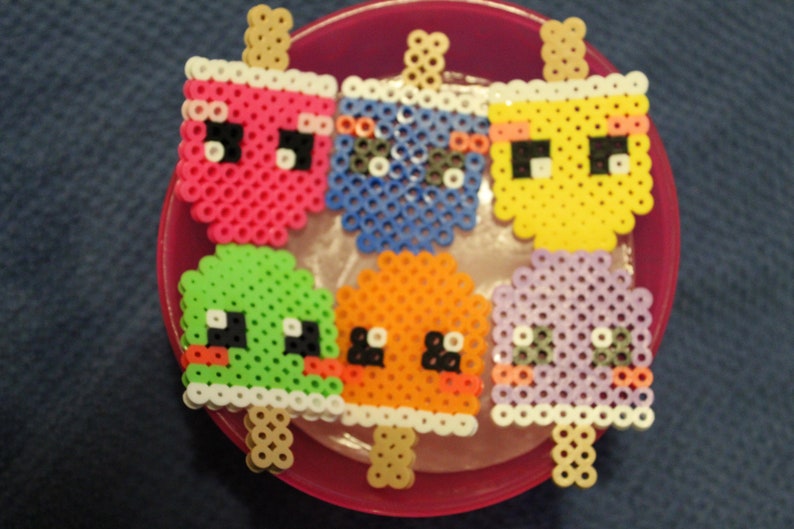 Kawaii Perler Bead Popsicles keychain, Bag Tag, Luggage or Backpack ...