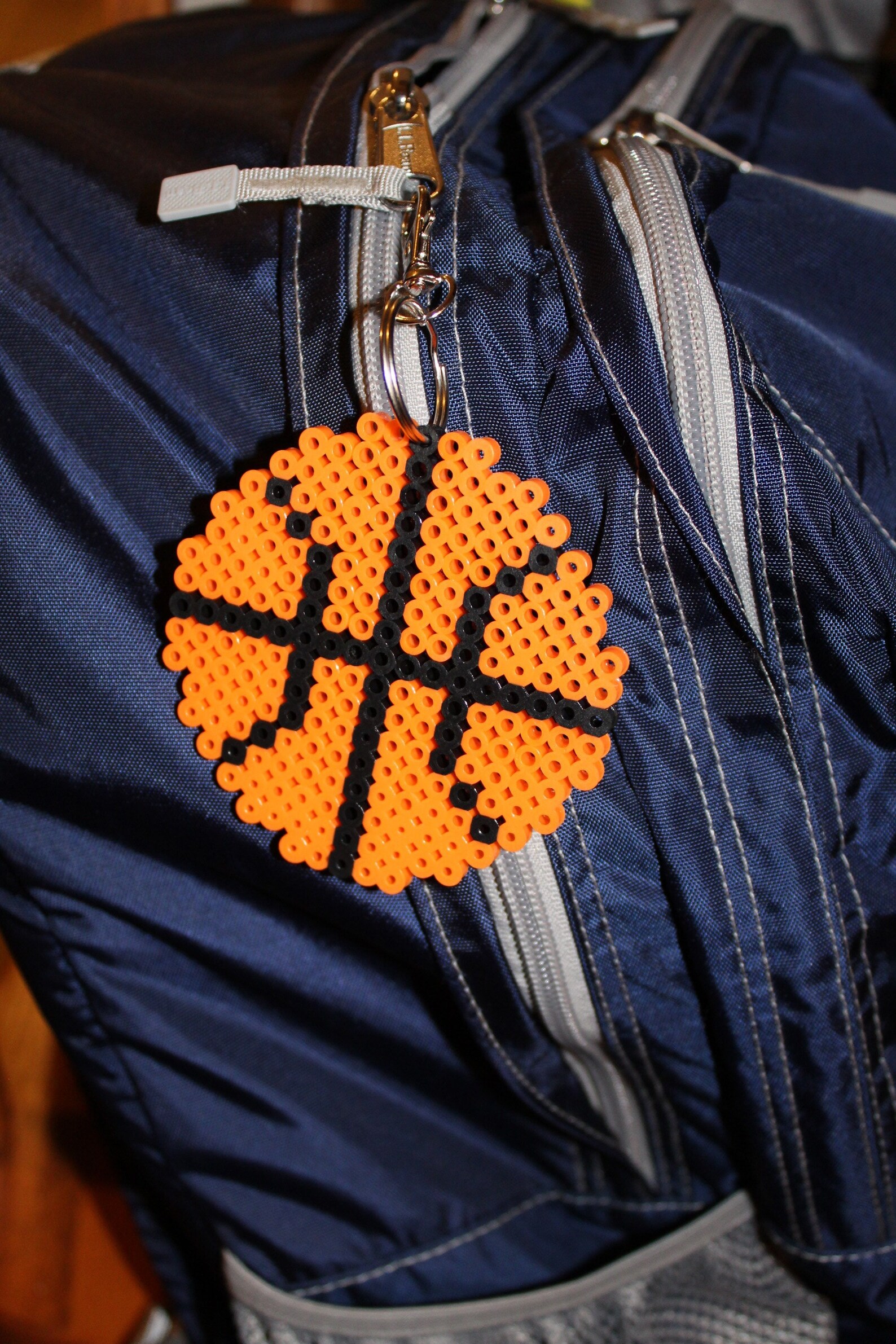 Basketball Perler Bead Keychain / Bag Clip - Etsy