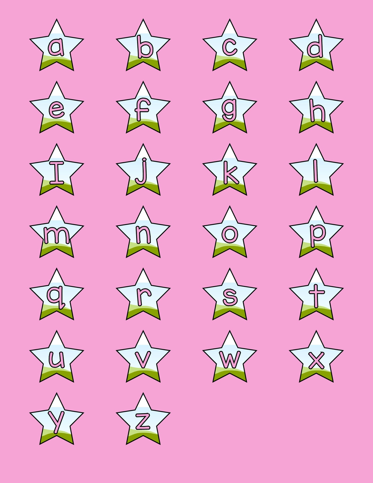 Canva Star Font Frame Template - Etsy