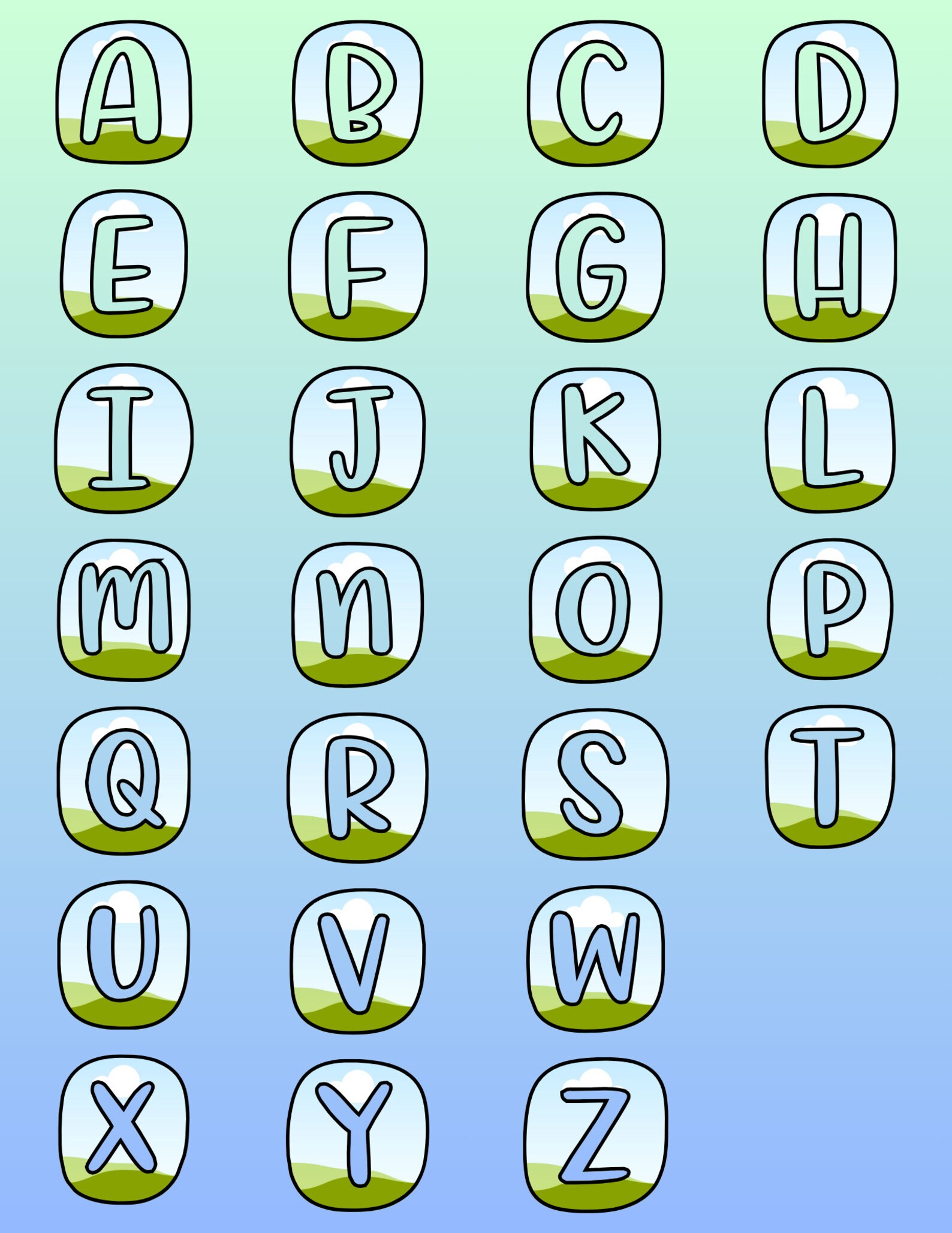 Bubble Font Frame Template + Pattern Bonus - Etsy
