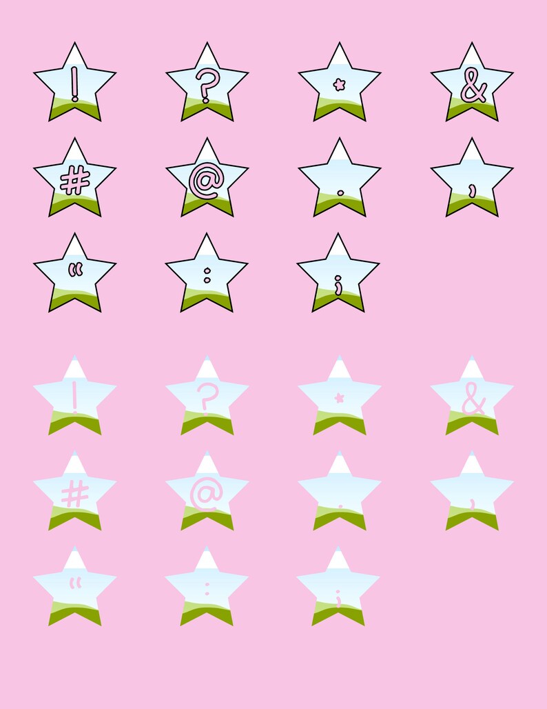 Canva Star Font Frame Template - Etsy