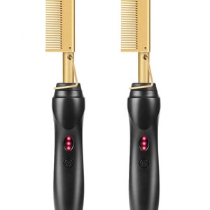Hot Iron Stove Press Comb Straightening Tools for Black Afro Hair Wigs ...