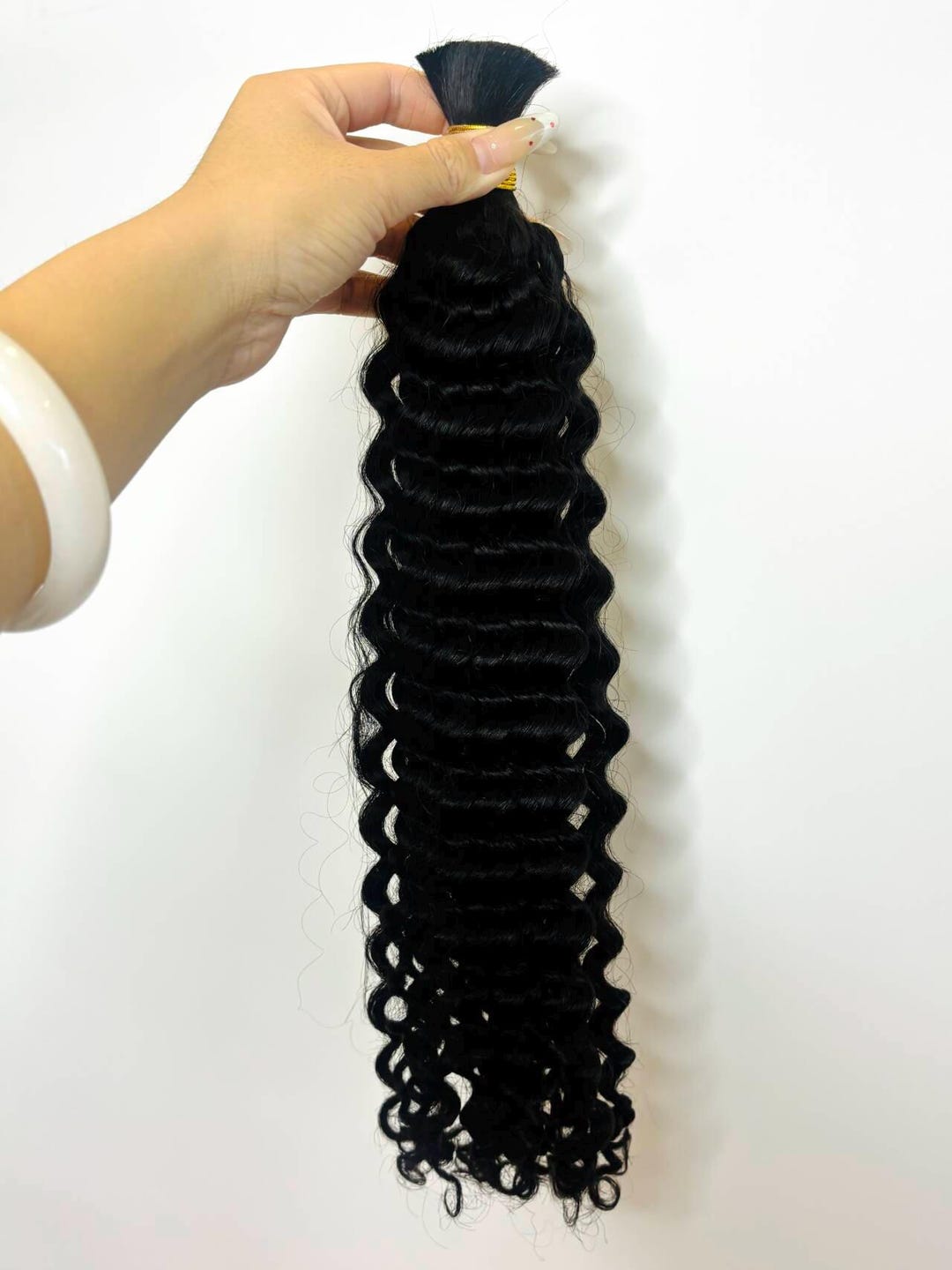 Spanish Curly Bulk Human Hair for Braiding | Double Drawn Hair ...