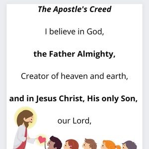 The Apostle's Creed - Catholic Prayer - Digital Download - Morning Time ...