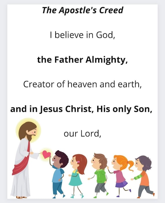 The Apostle's Creed Catholic Prayer Digital Download - Etsy