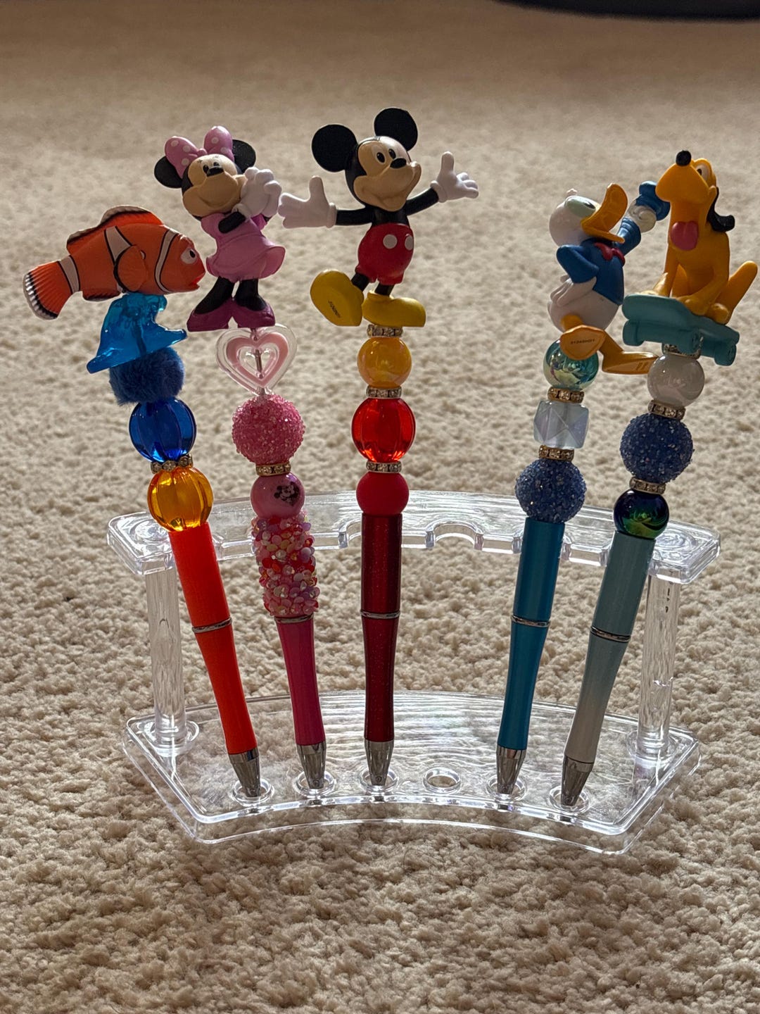 Disney Character Pens • Extra Black Ink Refill • Choose Donald, Pluto ...