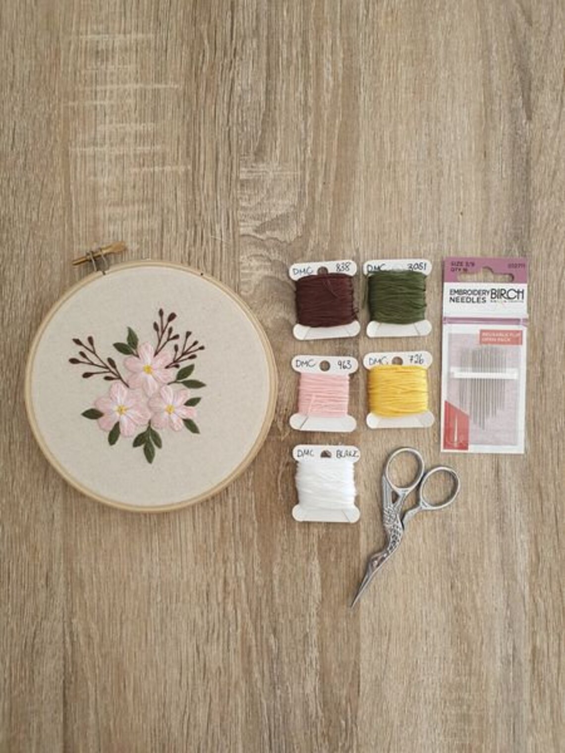 Flower Trio Embroidery Pattern | PDF, JPEG, PNG - Etsy