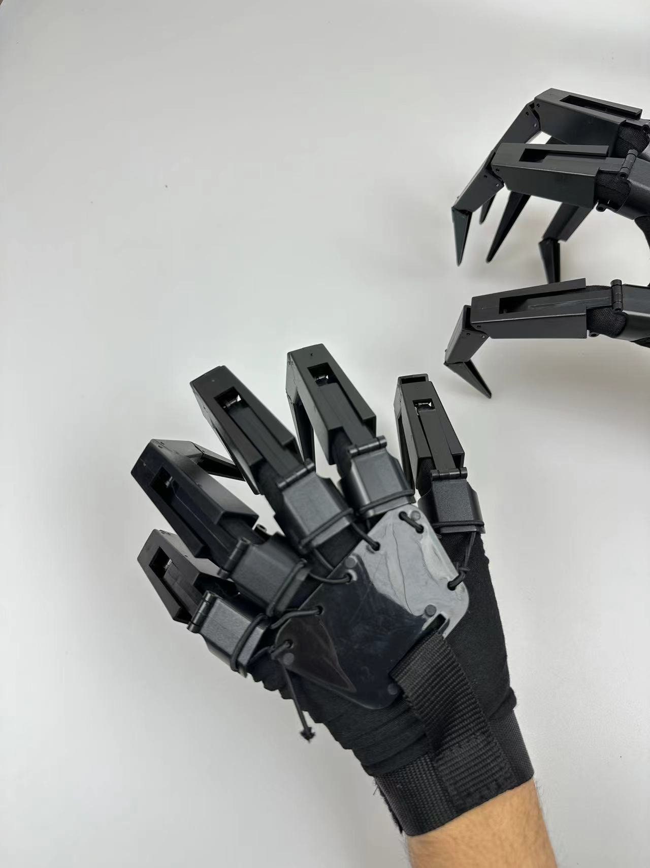 Halloween Party Mechanical Robot Gloves Black Technology Gloves ...
