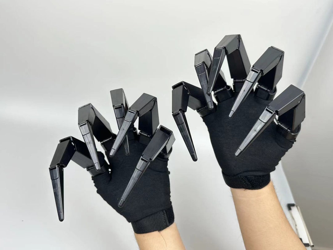 Halloween Party Mechanical Robot Gloves Black Technology Gloves ... Halloween Party Mechanical Robot Gloves Black Technology Gloves ...