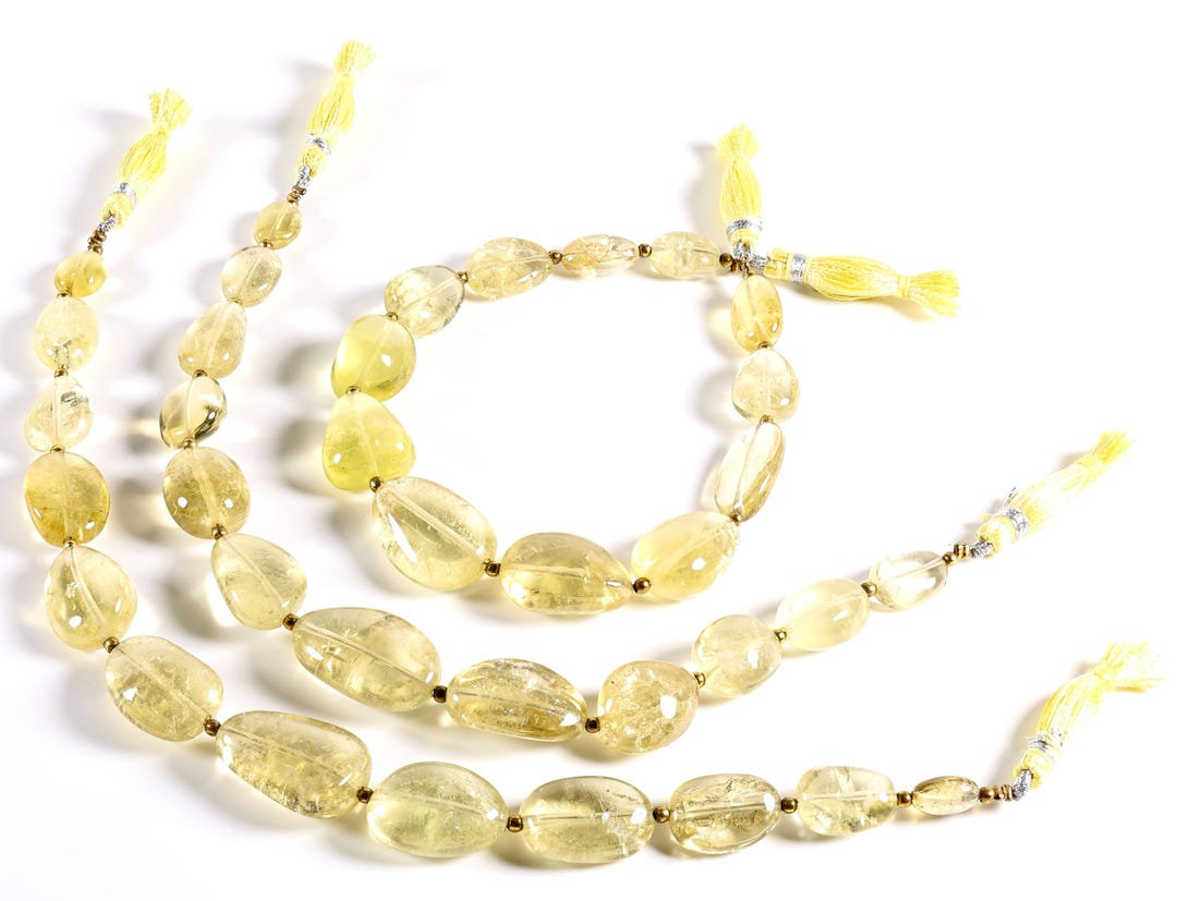 Rare NATURAL YELLOW AQUAMARINE Loose Beads, Heliodor Beryl Gemstone ...