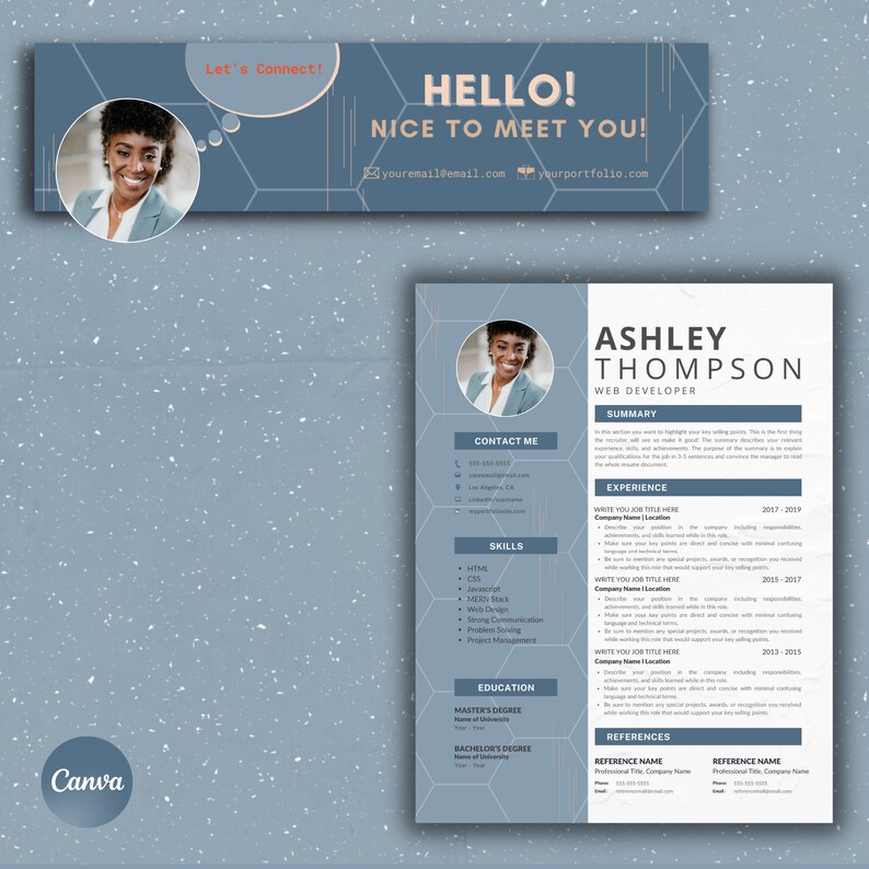 ATS Resume | CV Resume Template | Resume With Photo | Linkedin Banner ...