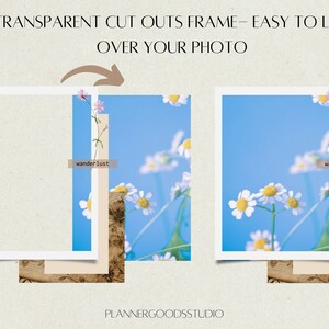 Aesthetic Digital Photo Frame, Aesthetic Frame Stickers, Realistic ...