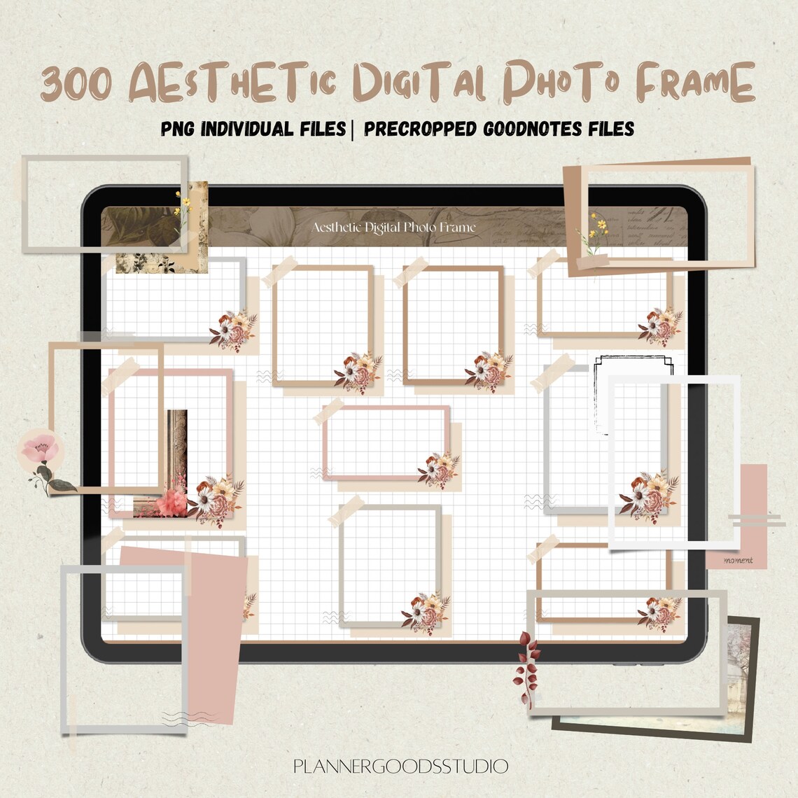 Aesthetic Digital Photo Frame, Aesthetic Frame Stickers, Realistic ...