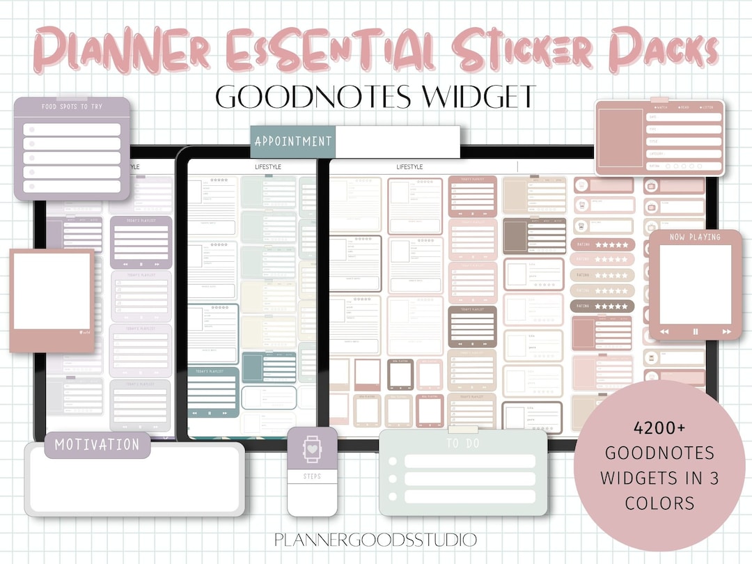4200+ Pastel Planning Essential Sticker Packs, Bundle Digital Sticker ...