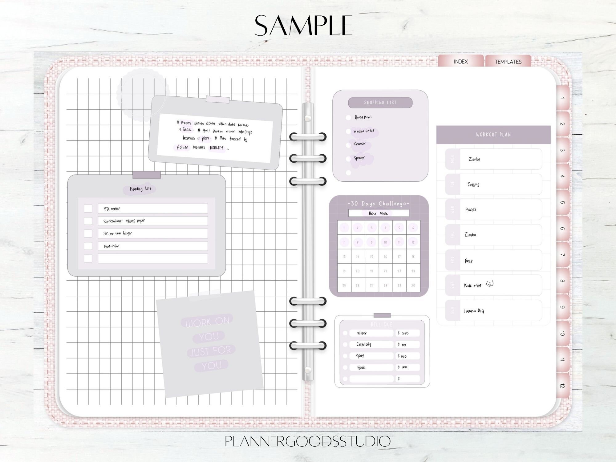 Functional Digital Stickers/ Digital Planner Widget/ Planner Widget ...