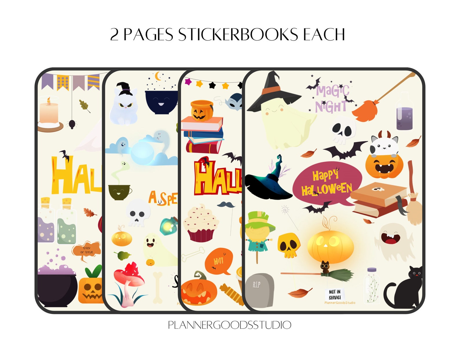 Halloween Goodnotes Sticker Packs Halloween Digital Planning October ...