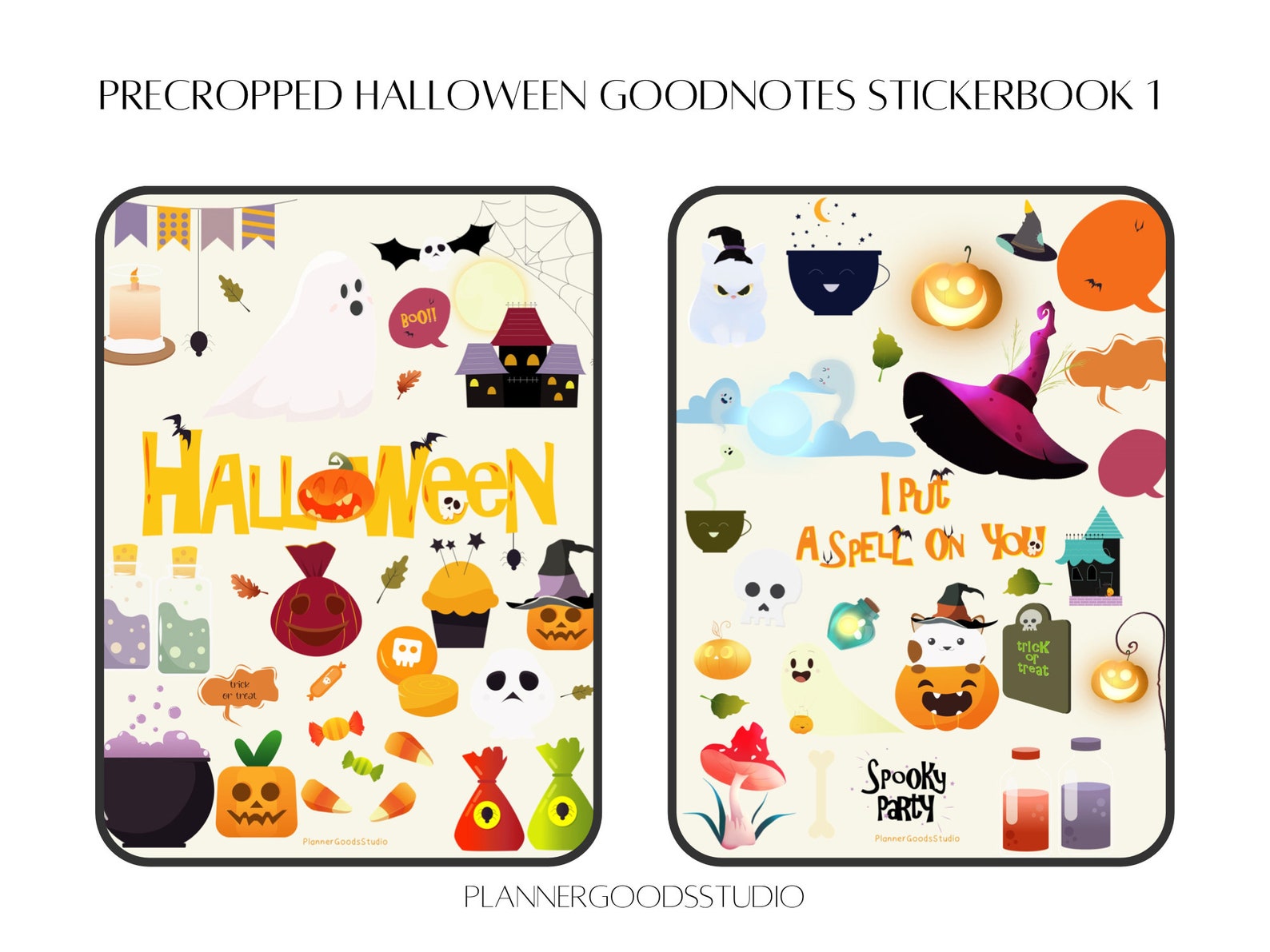 Halloween Goodnotes Sticker Packs Halloween Digital Planning October ...